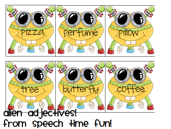 Adjective Aliens - Speech Time Fun: Speech and Language Activities