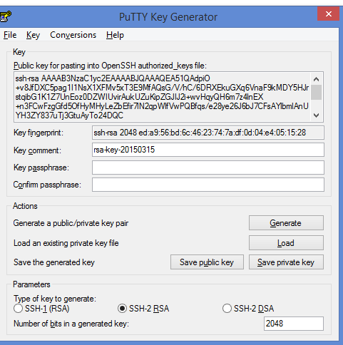 Puttygen Key