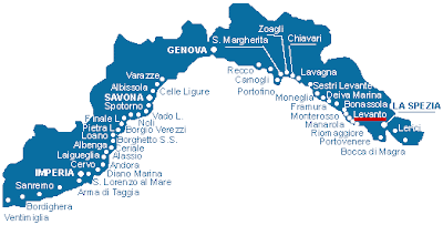 Mapa de Liguria Imagen | Mapa de Italia Ciudades