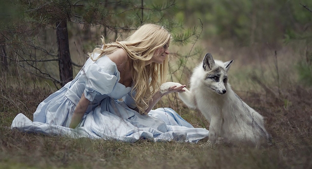 White Wolf : Photographer Re-Creates Mesmerizing Fairytales With Real ...