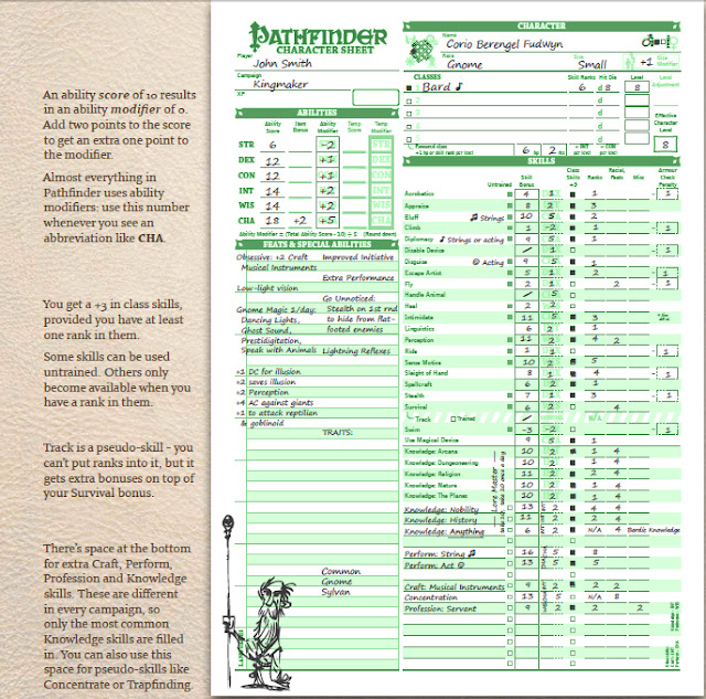 Gaming Advice and Tools: Pathfinder Character Sheets