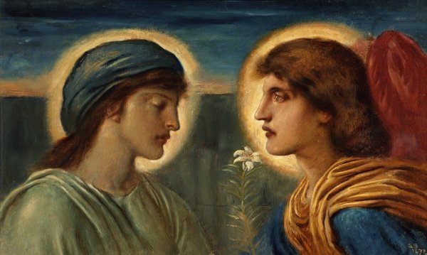 Pre Raphaelite Influenced Art: Simeon Solomon - The Annunciation