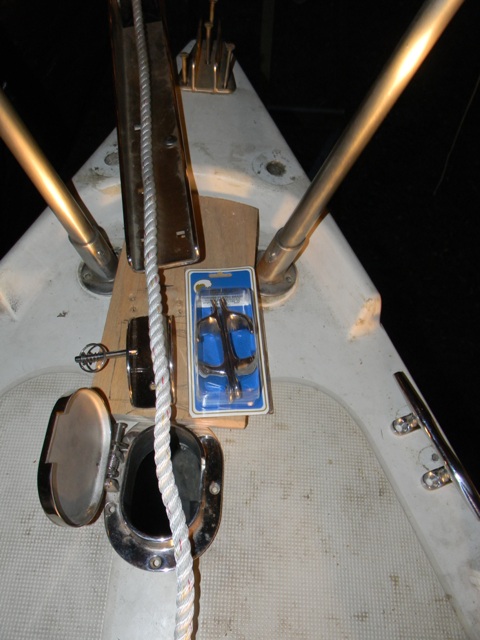 Ericson 25, Oystercatcher: Anchor, Chain Locker, and Anchor Roller ...