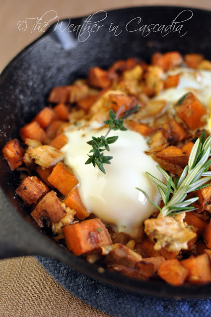 The Weather in Cascadia: leftover turkey & sweet potato hash
