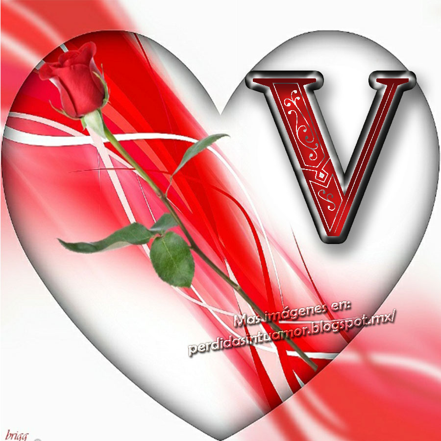 FRASES PARA TI: CORAZÓN EN BLANCO CON TU INICIAL ( V )