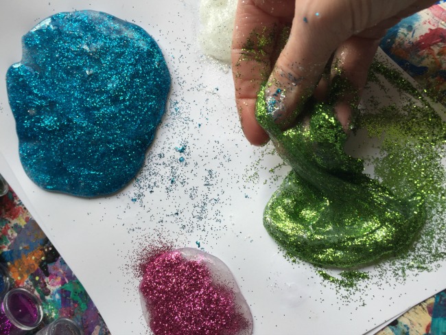 Mini Monets and Mommies: Rainbow Sparkle Slime