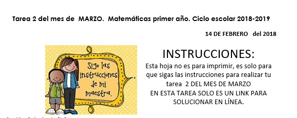 Clase de Matemáticas II CAMC: Tarea 2 del mes de Marzo
