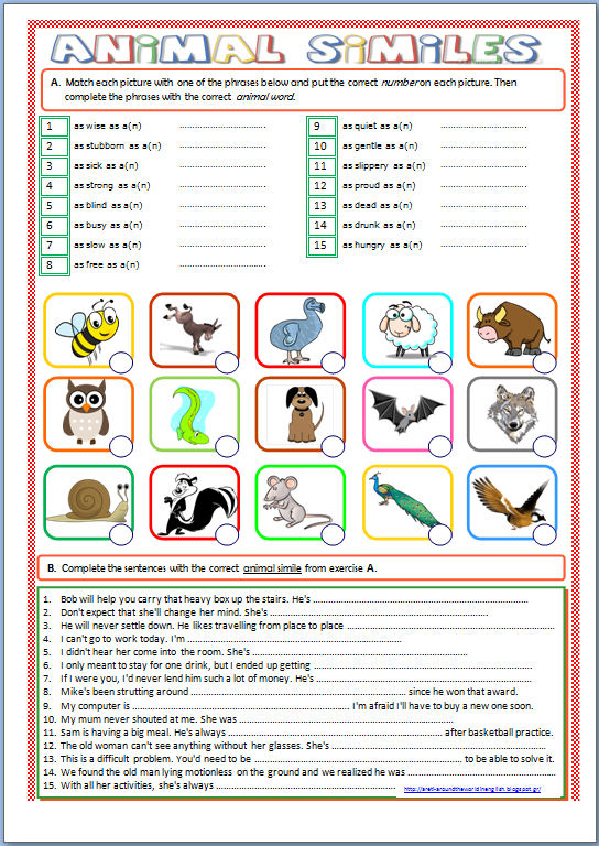 Around the World in English: Animal Similes
