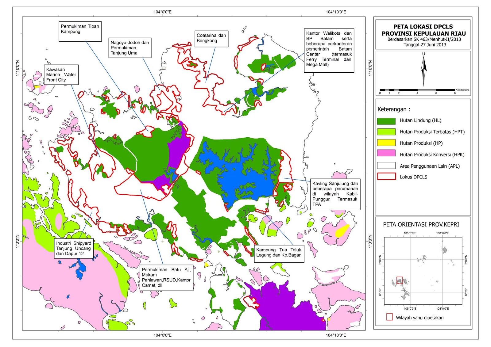 Peta Lengkap Indonesia: Peta Lokasi DPCLS Kepulauan Riau