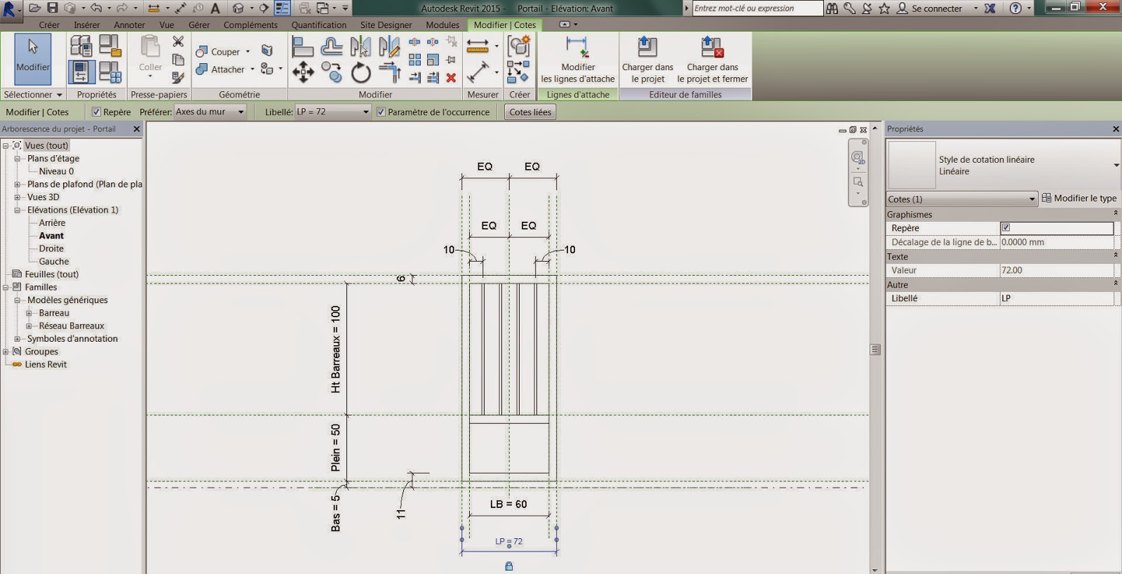 Revit-Mémo: Revit 2015_Famille_Portail paramétrique, Familles ...