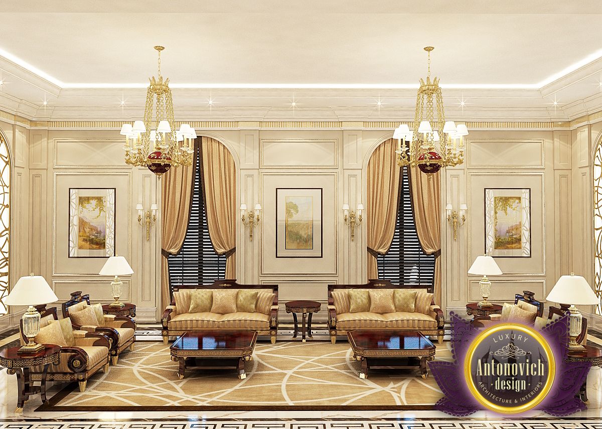 LUXURY ANTONOVICH DESIGN UAE: Living Room Design by Katrina Antonovich