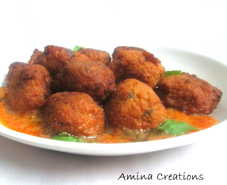 AMINA CREATIONS: VEGETABLE KOFTA CURRY