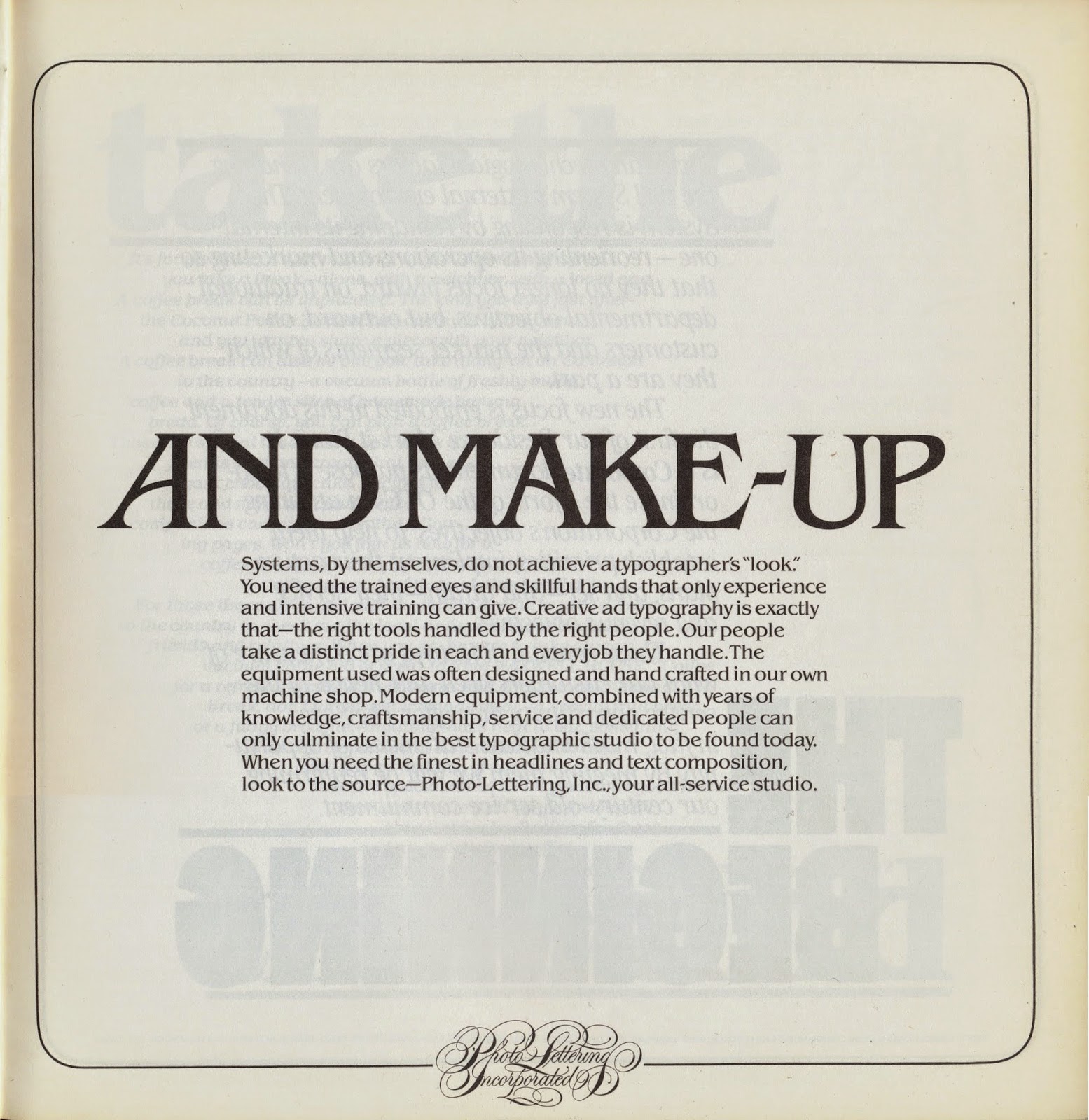 Tenth Letter of the Alphabet: Alphabets: Photo-Lettering Inc. Catalogs