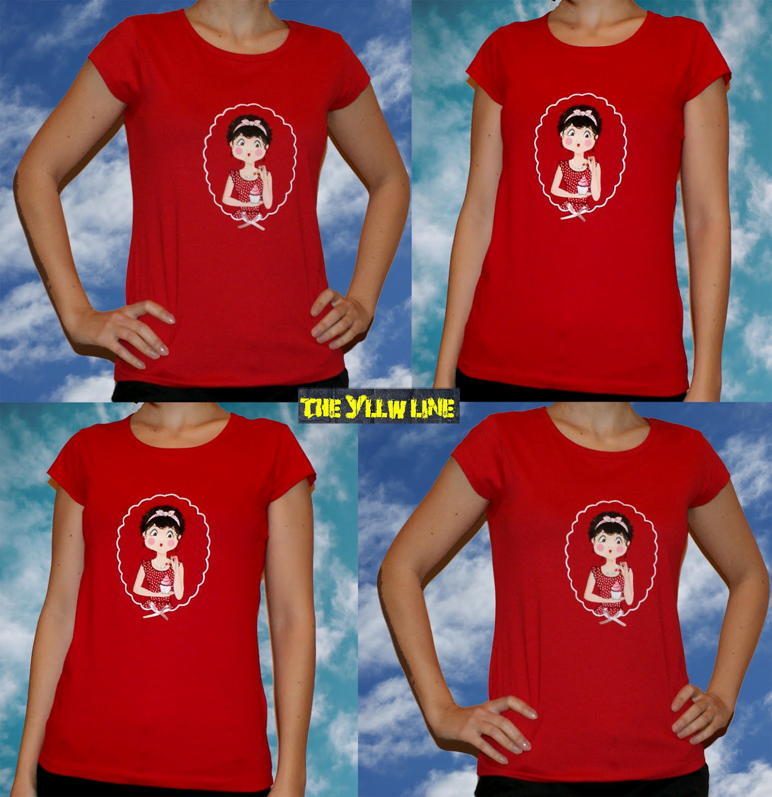 THE YLLW LINE: Camiseta pintada a mano: I love cupcakes.