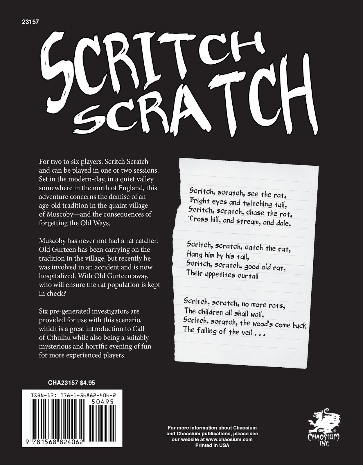 Susurros desde la Oscuridad: Scritch Scratch