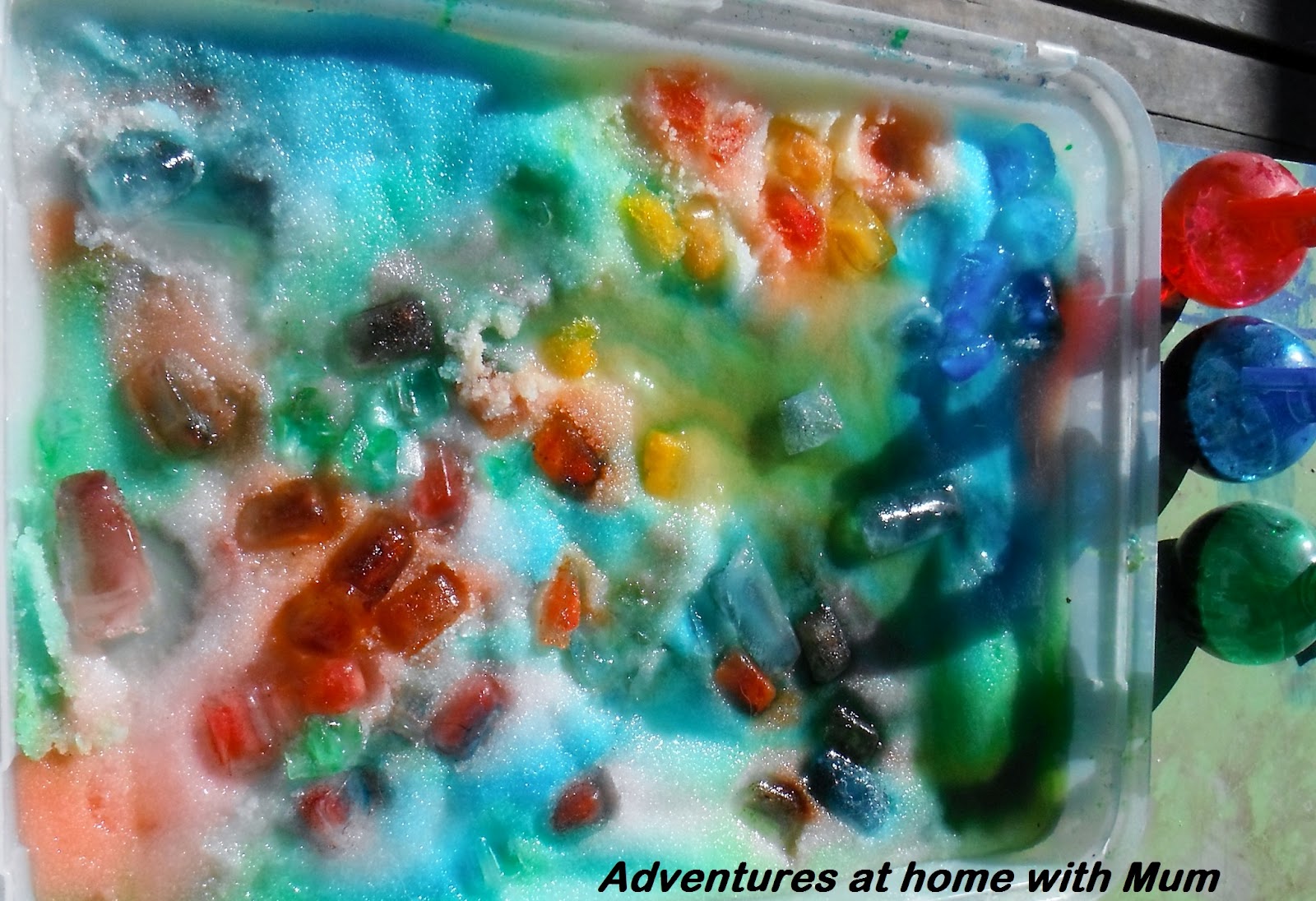 Adventures at home with Mum: Rainbows in Salt & Goop
