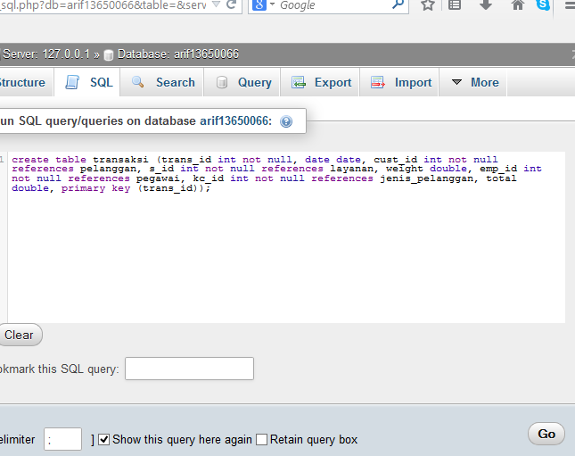 ERD "Laundry" (Lanjutan) | ARIF AL AMIN - "the archers"