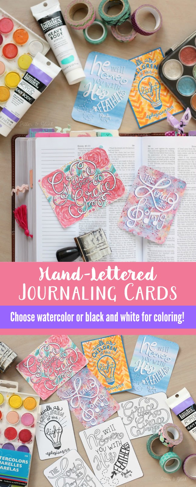PitterAndGlink: Free Hand-Lettered Bible Journaling Cards
