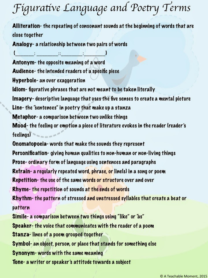 A Teachable Moment: Spring Figurative Language Practice: Interactive ...