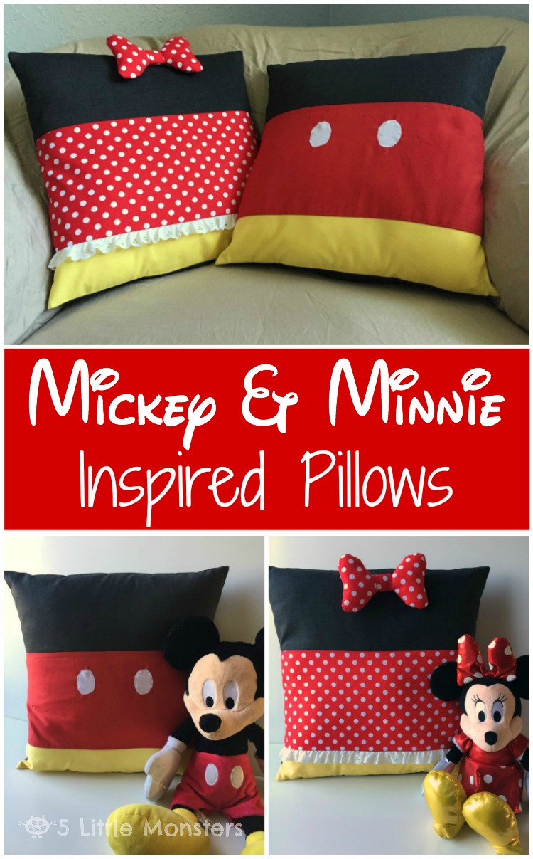 5 Little Monsters: Mickey & Minnie Inspired Pillows