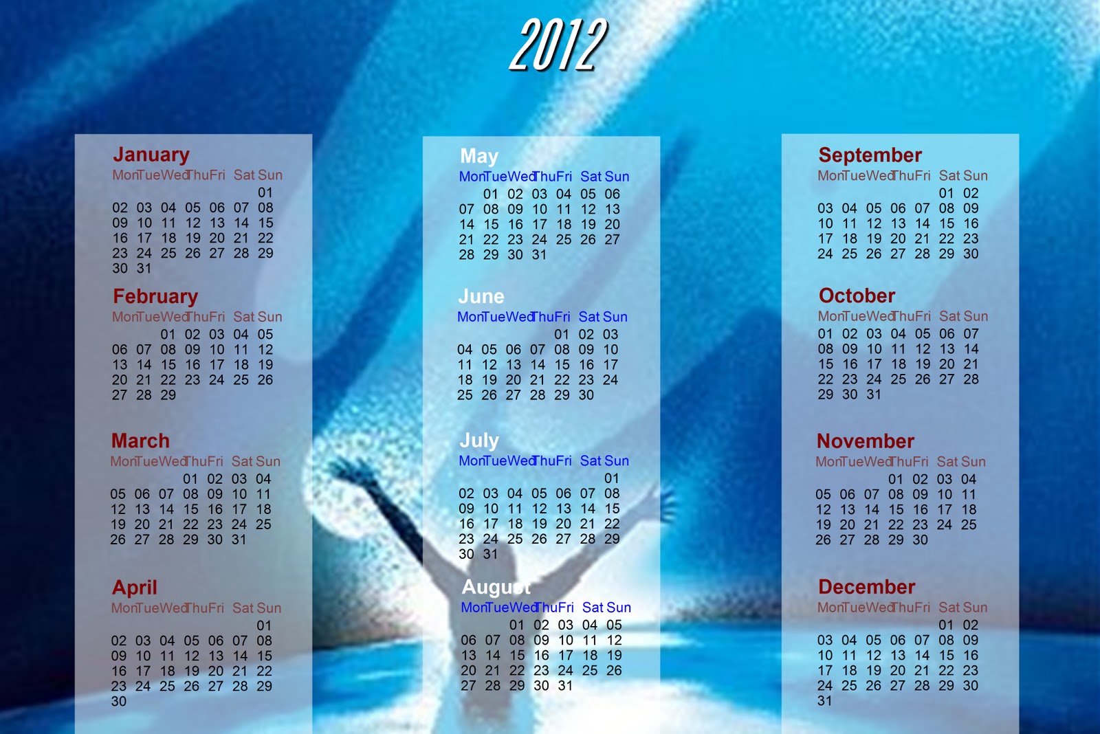Christian Wallpaper: Calendar 2012