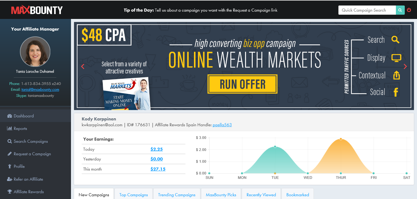 How to Make Money with Maxbounty – CPA Marketing ~ DIGITAL WORLD ONLINE