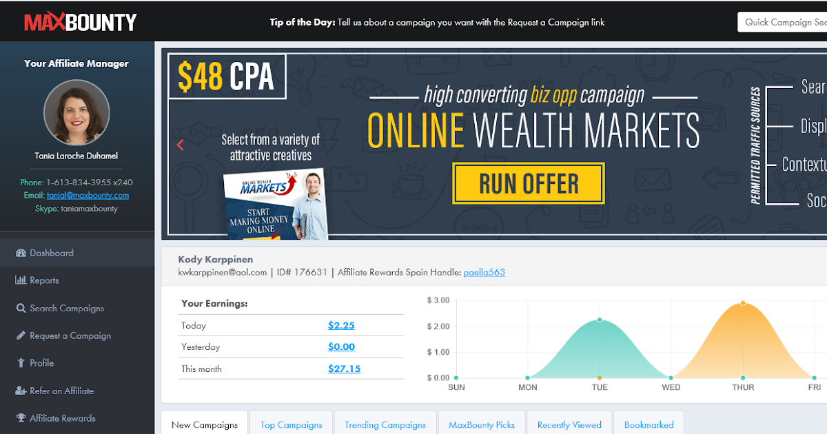 How to Make Money with Maxbounty – CPA Marketing ~ DIGITAL WORLD ONLINE