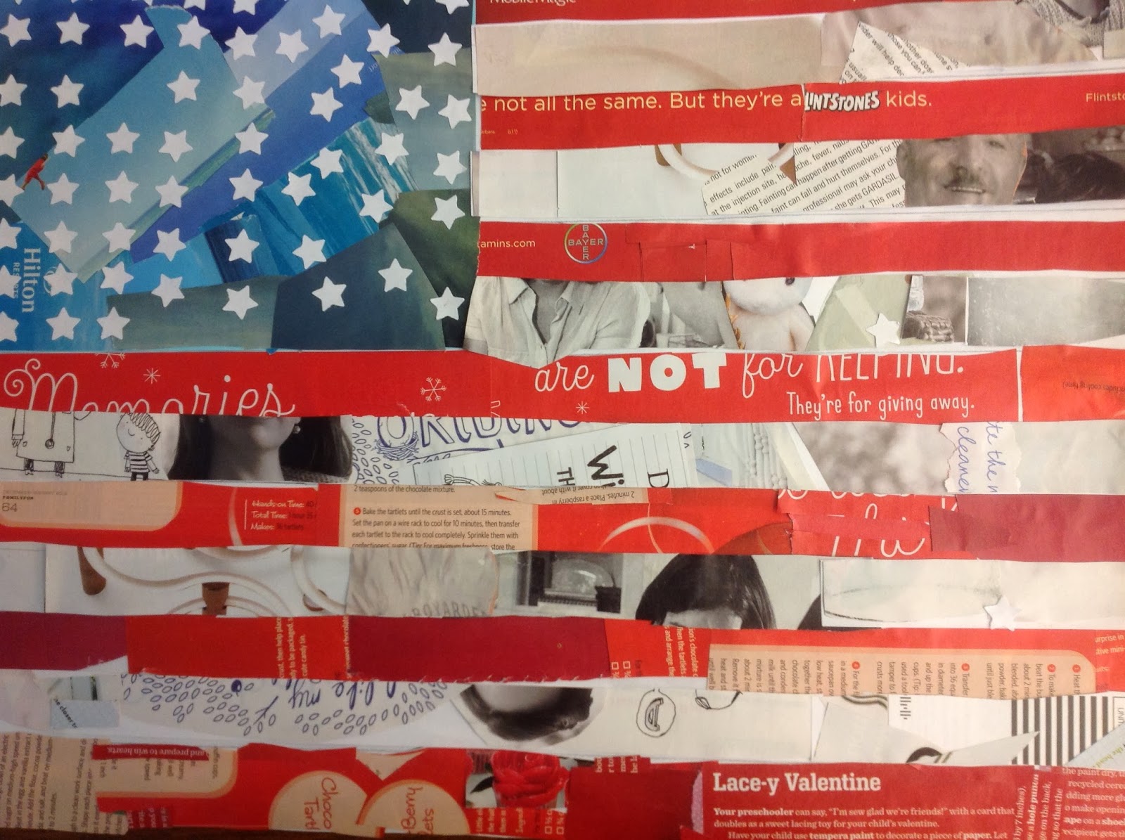 Puddle Wonderful Learning: American Flag Collage