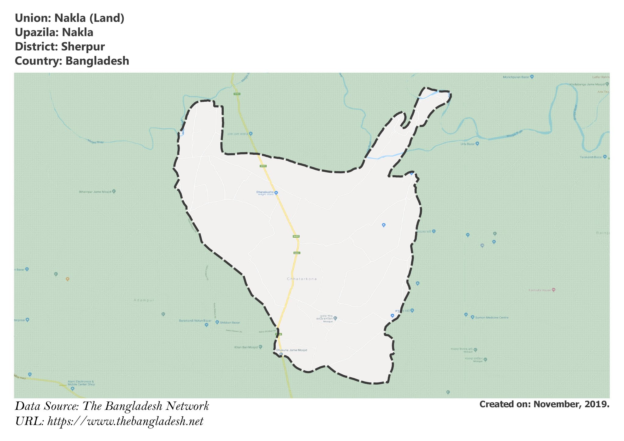 Nakla Union, Sherpur