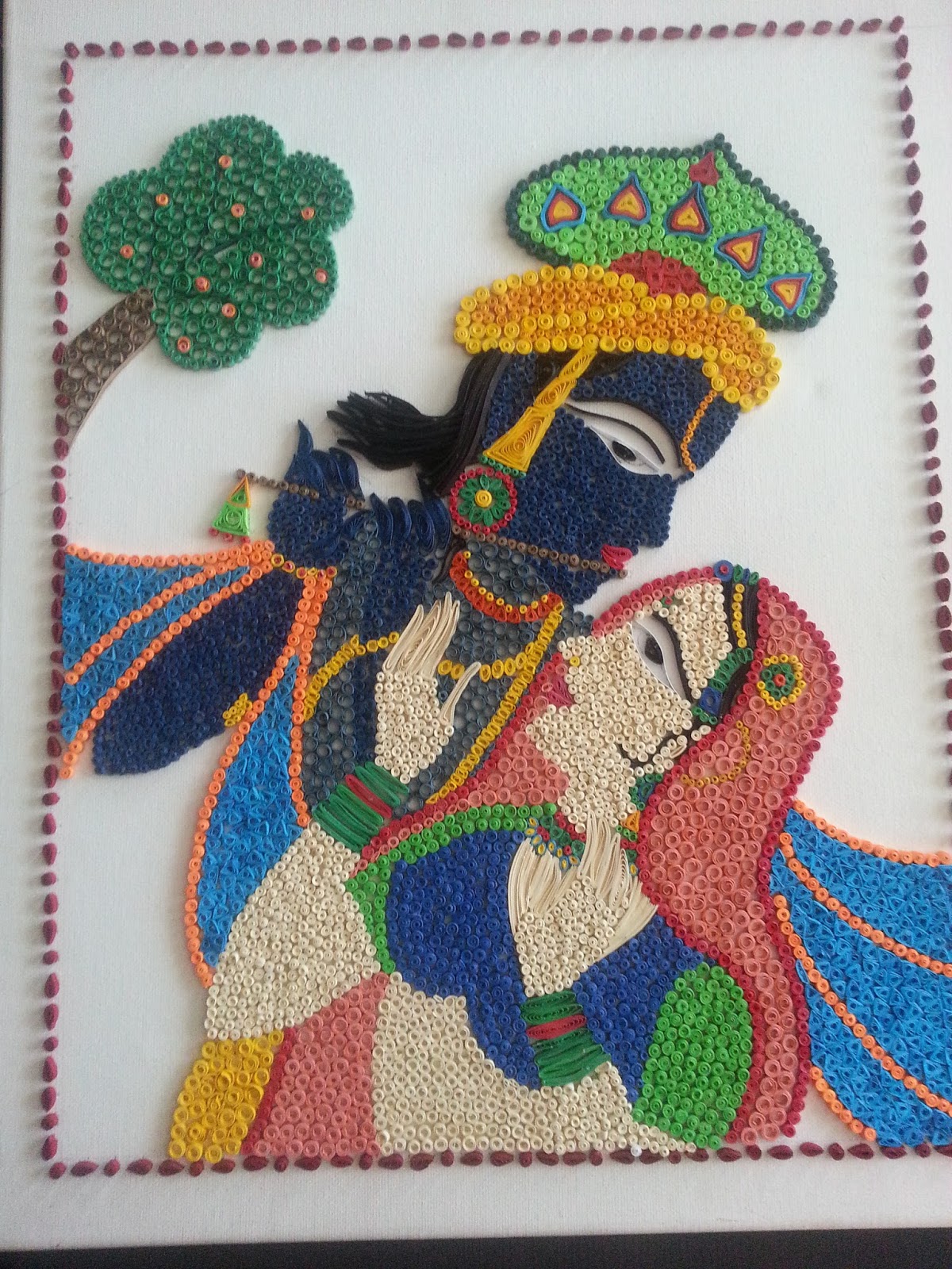 Arts From Shweta: Quilling Radha Krishna
