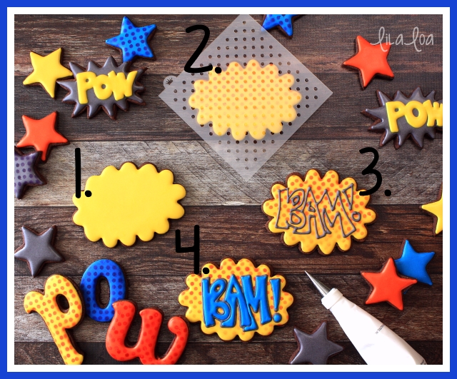 How to Make Decorated Cookies With Comic Style Lettering