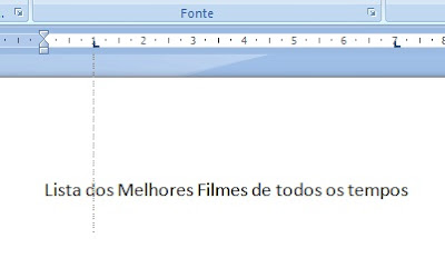 Como criar Tabulações no Word ~ Este é o Blog Coizaradas