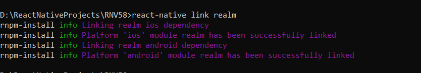 React Native Installing Realm Mobile Database in Android or IOS | SKPTRICKS