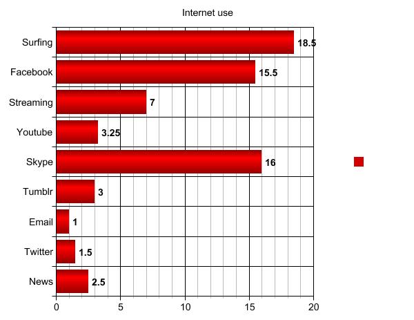 Bridgie's Journalism Blog: Media Usage Diary