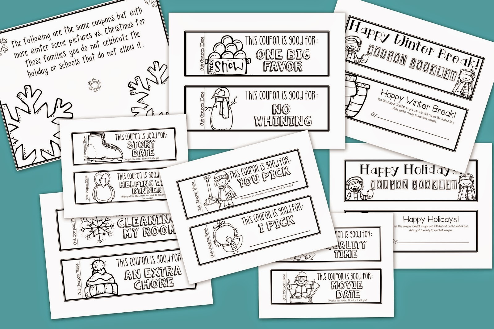 Stickin' With Second Grade: Holiday Coupon Booklet