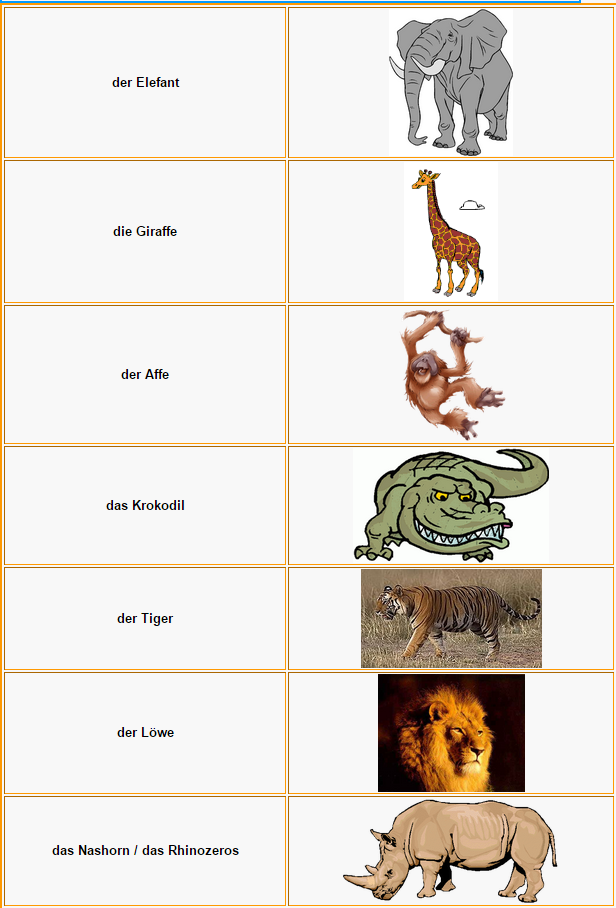 German Vocabulary - Animals « L E A R N G E R M A N