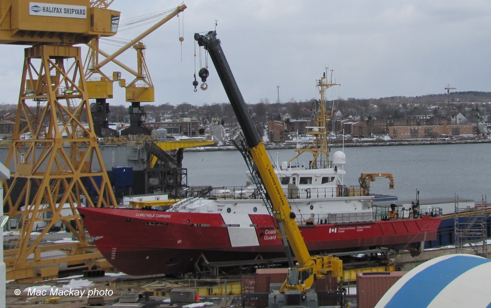 Shipfax: Constable Carrière - prep for launch tomorrow