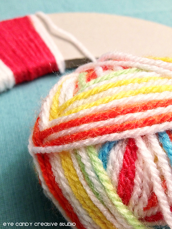 Eye Candy Creative Studio: DIY CRAFT :: Yarn Wreath & Letters