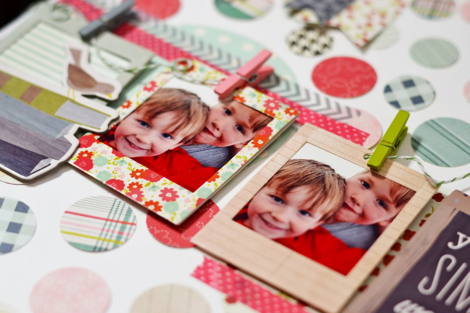 You Are Simply Wonderful - Scrapbook Layout With Small Photos - the ...