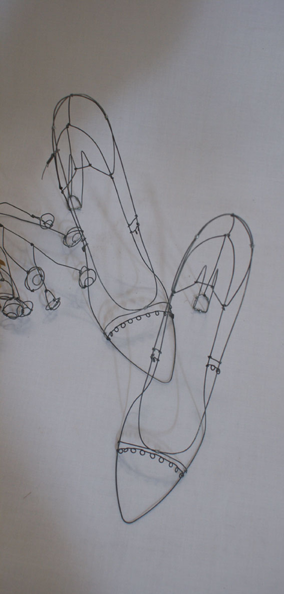 objets fils de fer sculptures et objets: Wire shoes & talons