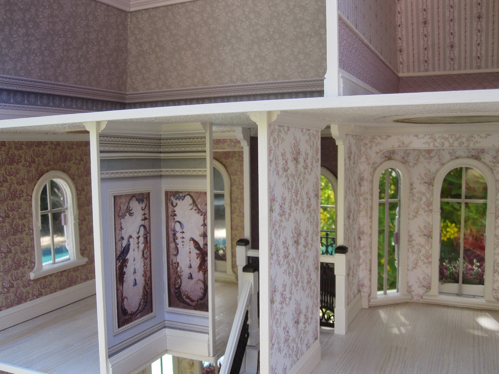 Dollhouses by Robin Carey: "The Orchid House" Dollhouse with Shops