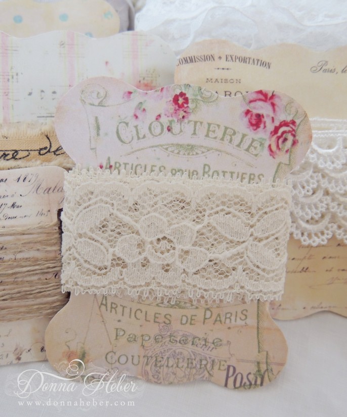 Donna's Designs: Pretty Lace Holders