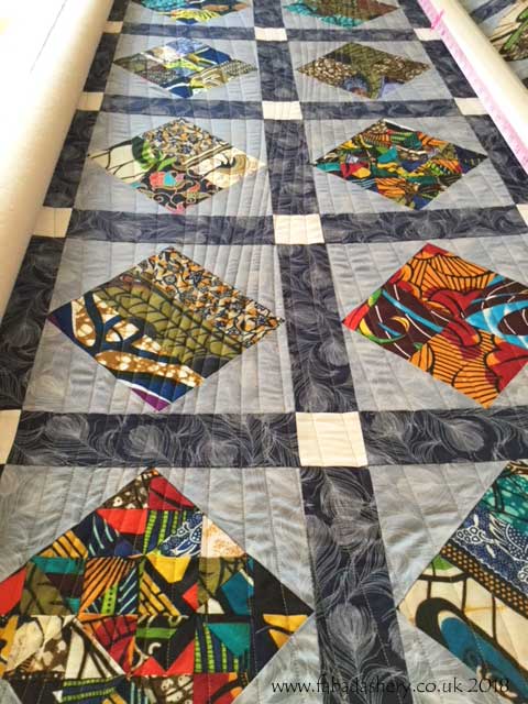 Fabadashery Longarm Quilting: Margaret's African Fabric Quilt