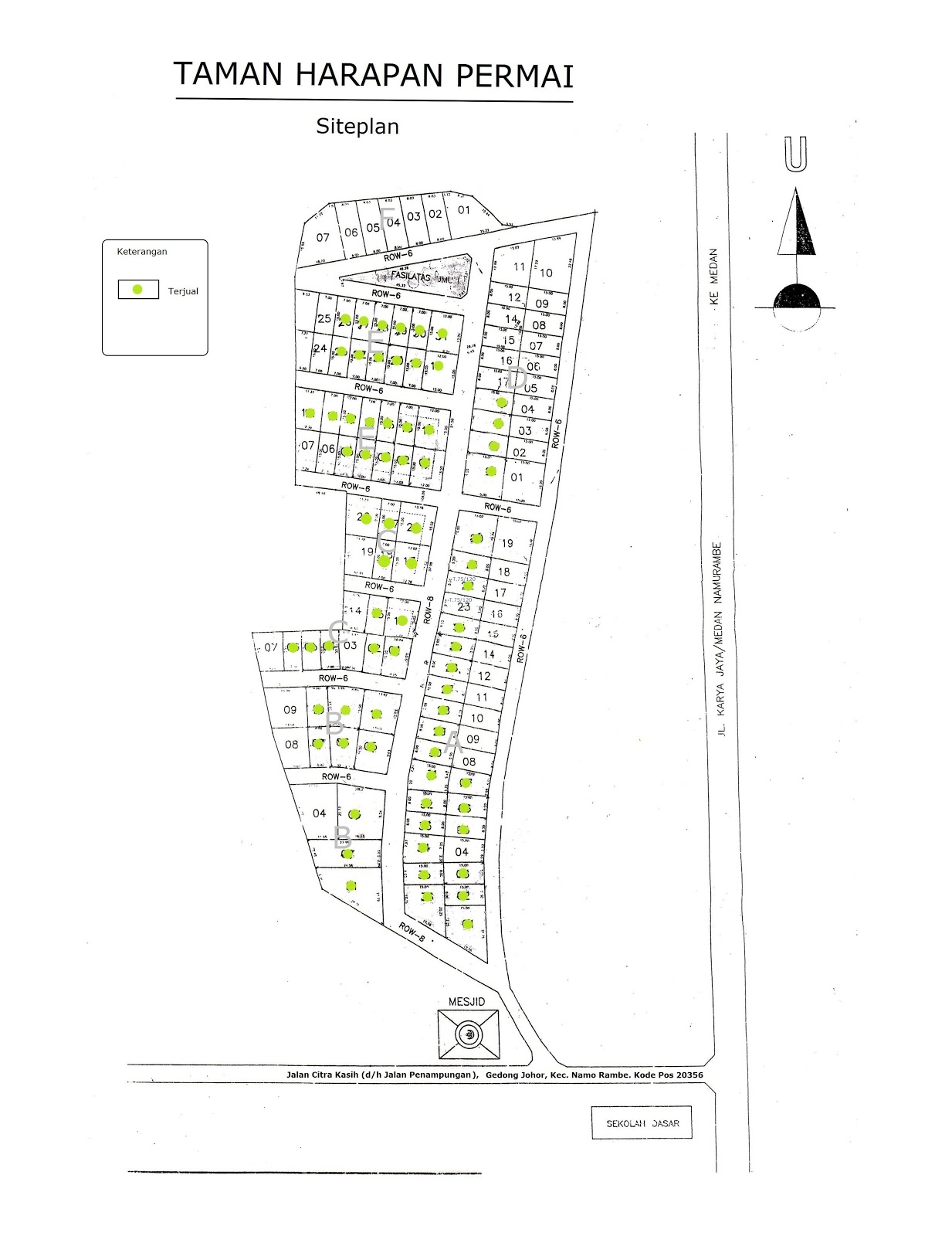 Siteplan - Rumah Minimalis Taman Harapan Permai