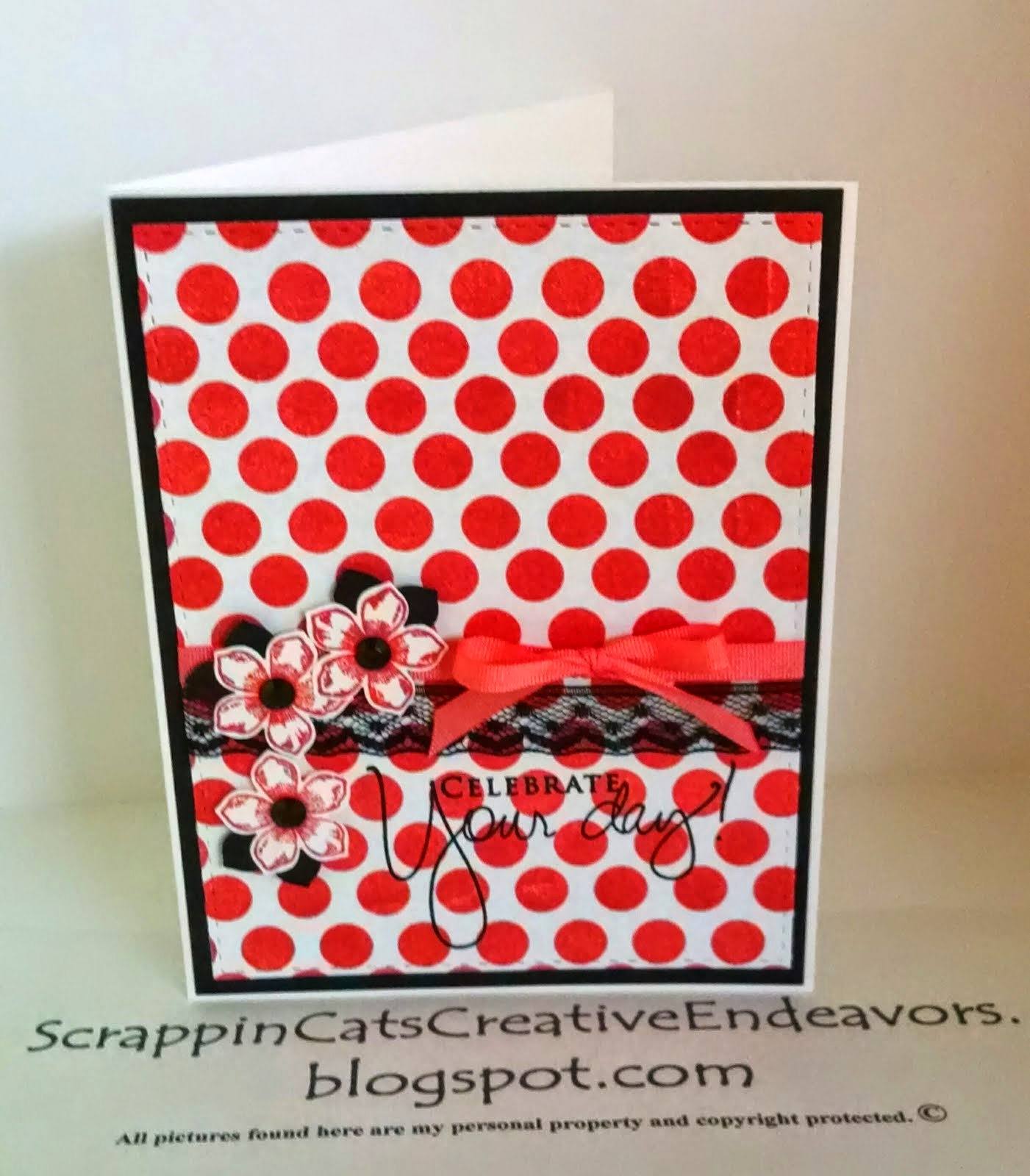 Welcome to Scrappin' Cat's Creative Endeavors: Polka dot birthday cards