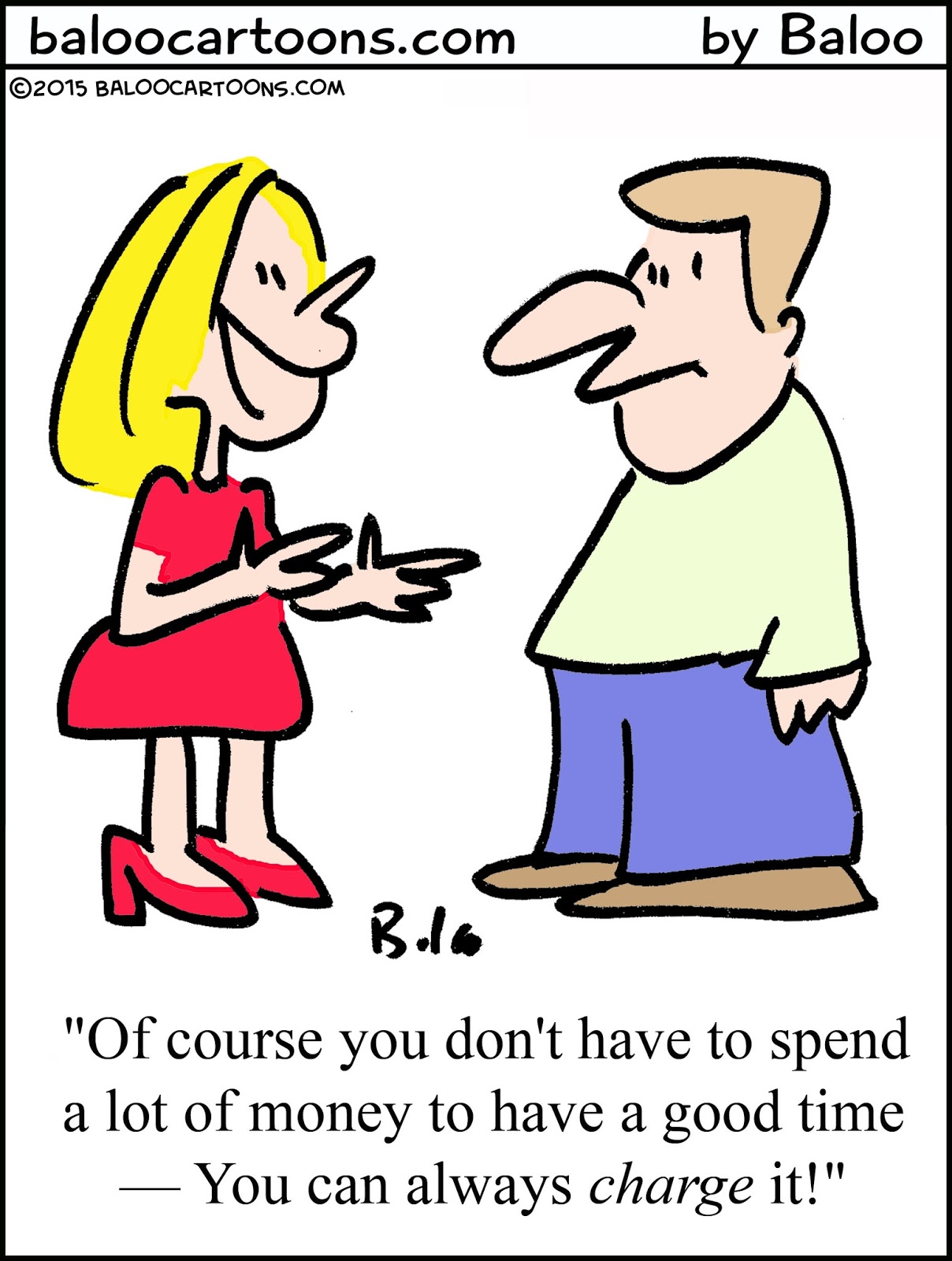 BALOO'S CARTOON BLOG: Spending money cartoon