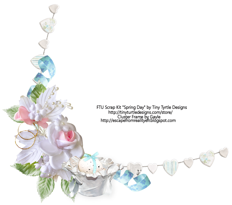 Escape From Reality Blog: FTU Cluster Frames "Spring Day"