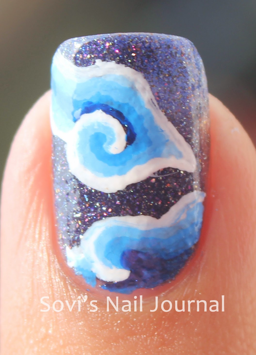 Sovi's Nail Journal: International Batik Day NOTD: Mega Mendung Nails