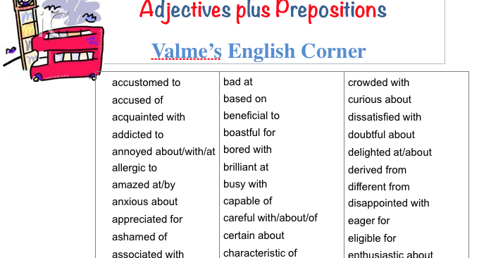 Learn IT! English: Adjectives plus Prepositions