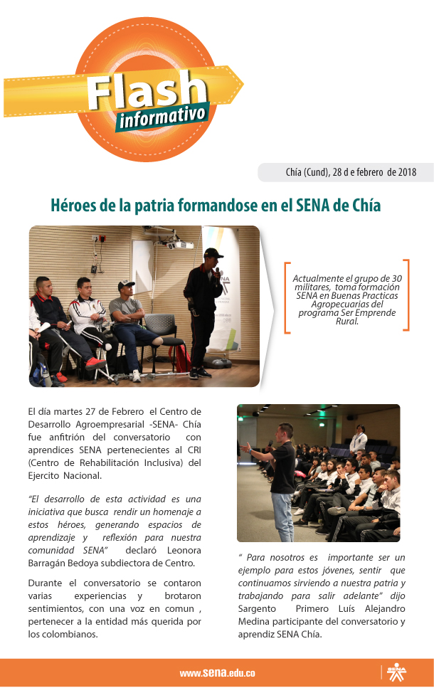 Chía - Centro de Desarrollo Agroempresarial: Flash Informativo